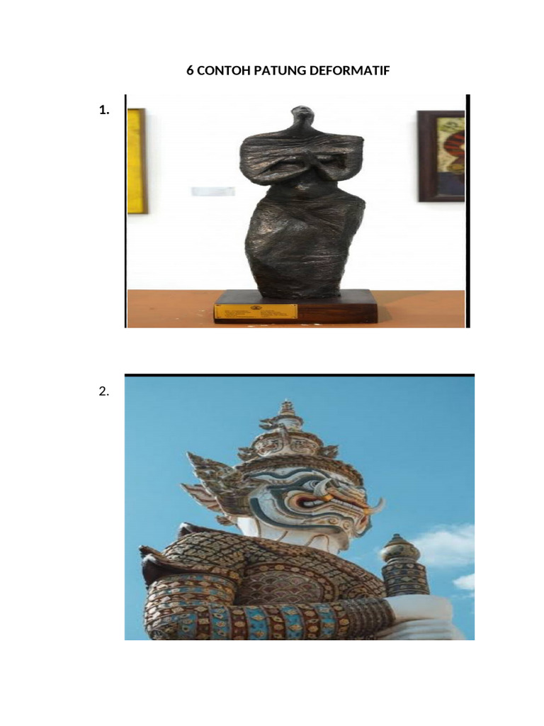 6 Contoh Patung Deformatif | PDF