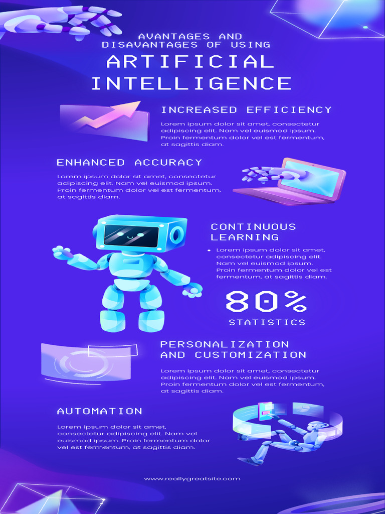 Dark Blue Artificial Intelligence Modern and Futuristic Infographic | PDF