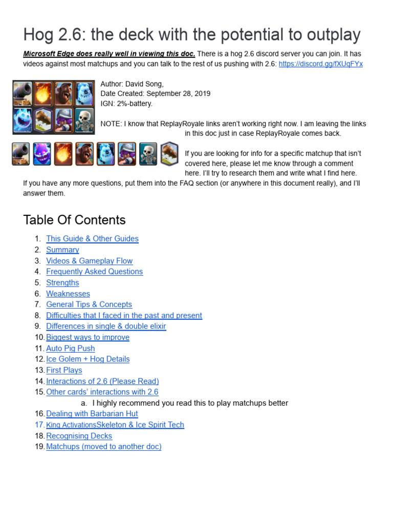 Hog 2.6 Guide | PDF | Computers | History