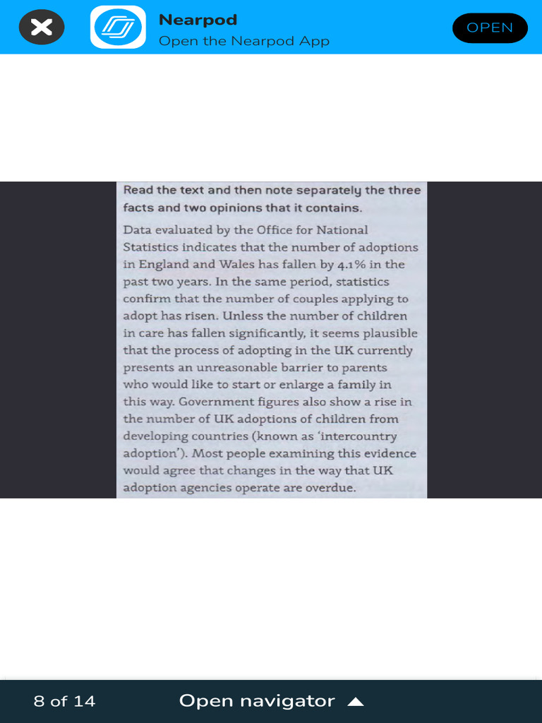 Nearpod - GAD - Presenting Facts & Opinions | PDF