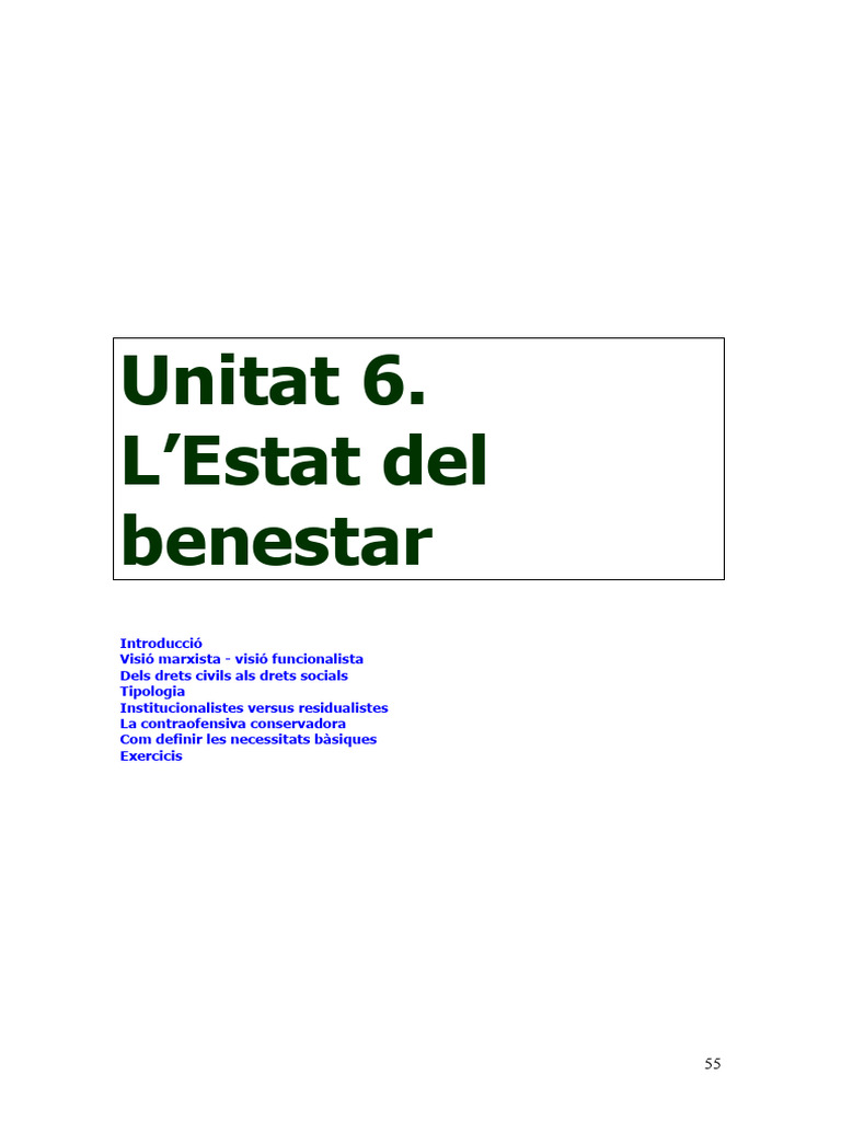 Estat Del Benestar | PDF