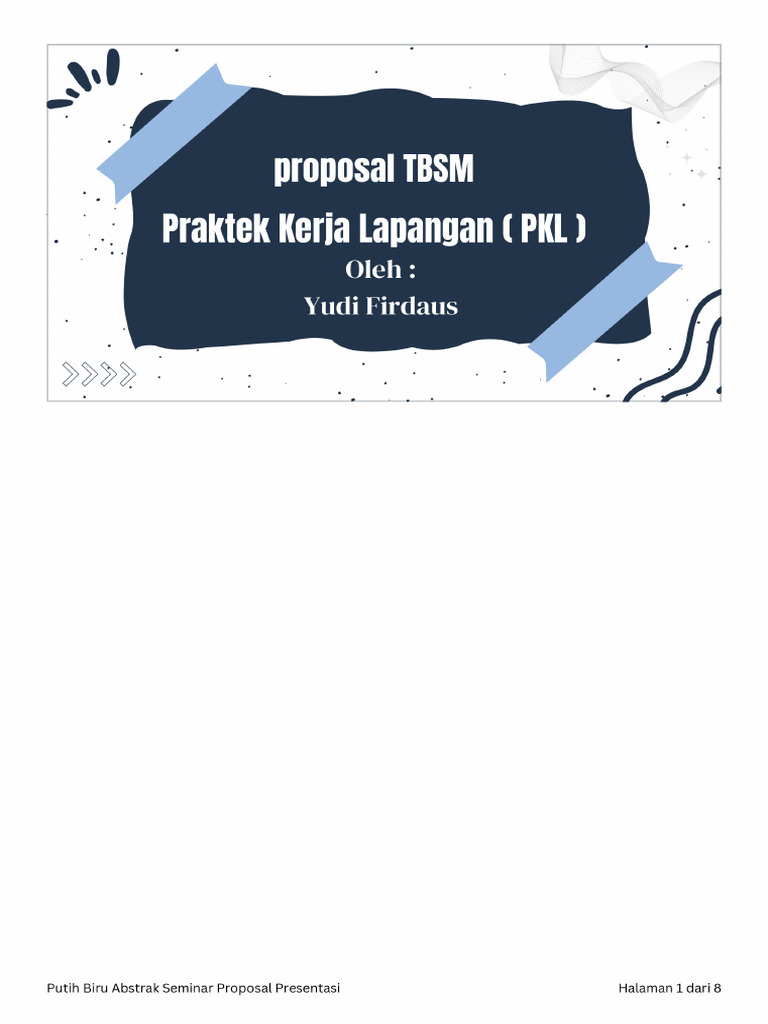 Putih Biru Abstrak Seminar Proposal Presentasi - 20241026 - 195838 - 0000 | PDF