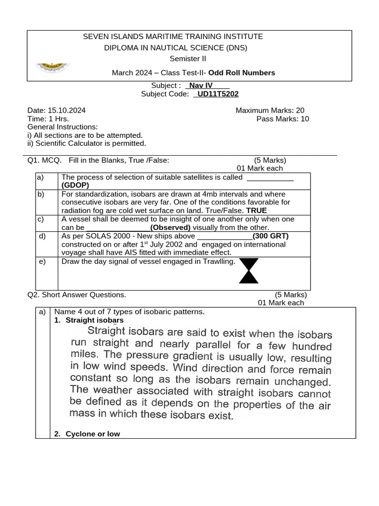 Edited - Simti-sem II -DNS-class Test II - Oct 2024- Odd Roll Numbers ...