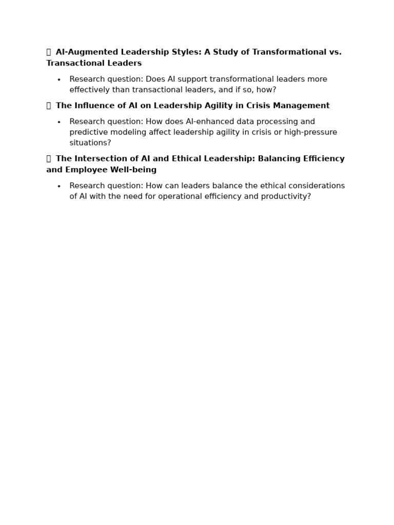 AI-Augmented Leadership Styles: A Study of Transformational vs ...