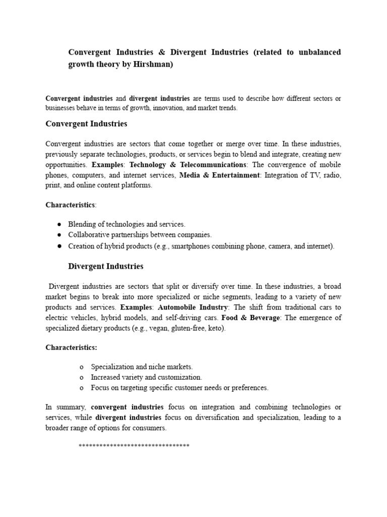 Convergent Industries.docx | PDF