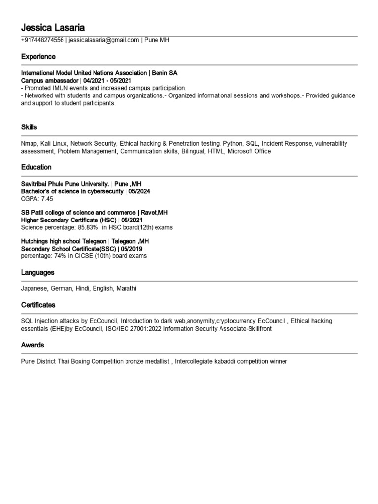 Cyber Security Analyst | PDF