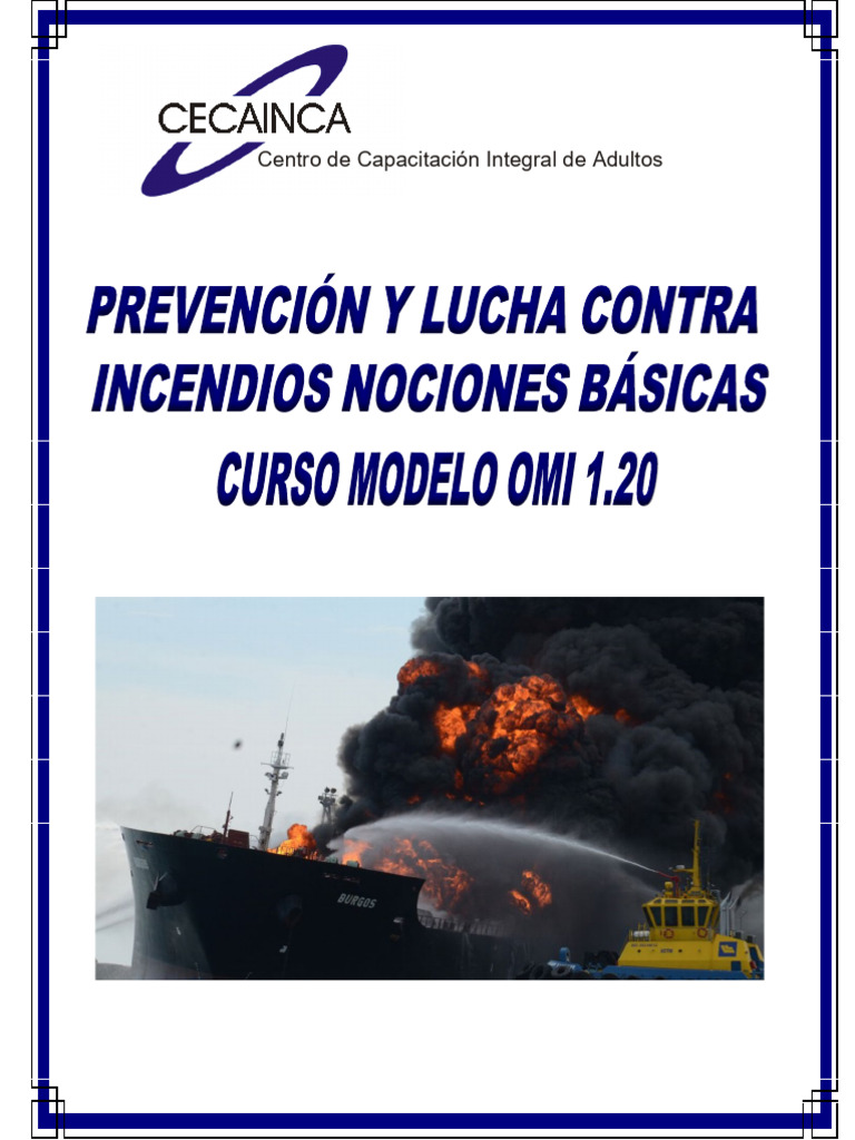 Lucha Contra Incendios Basico OMI 1.20 | PDF | Combustión | Protección contra incendios