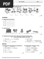 Test English Class A1 Unit 3 Przyklady | PDF