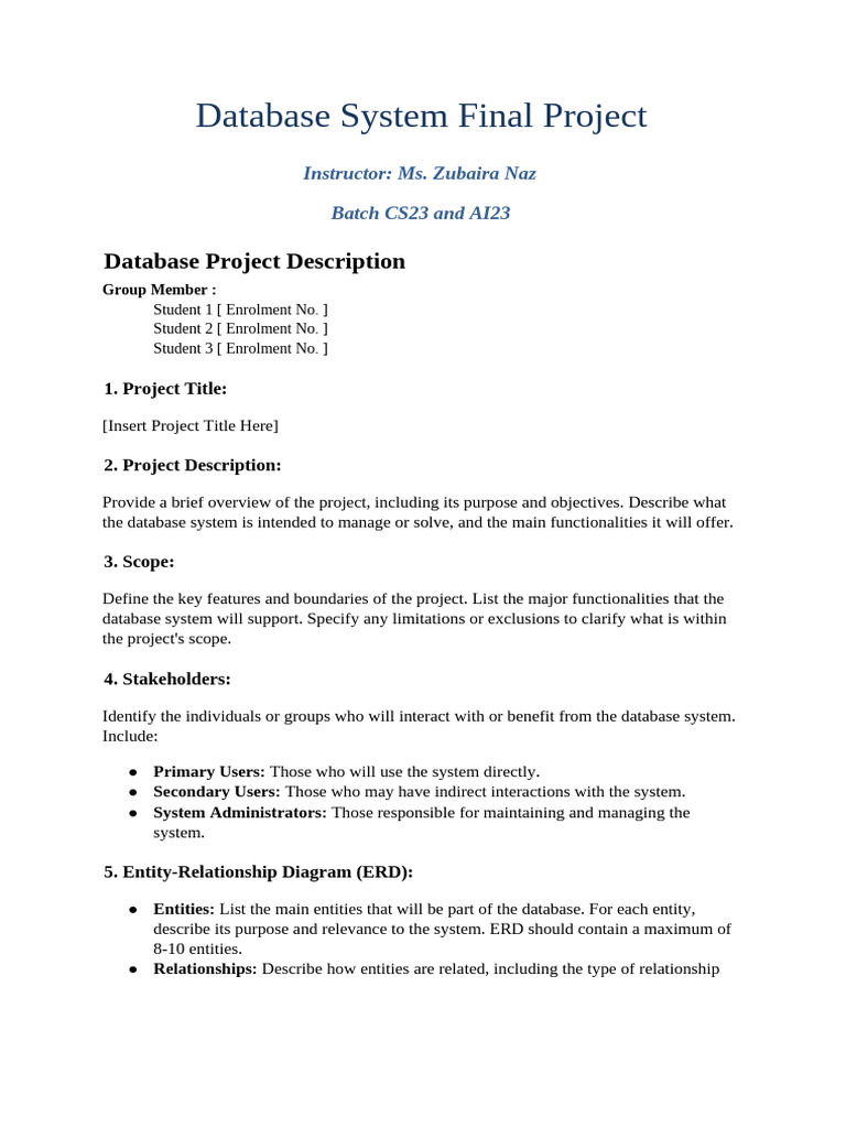 Database System Final Project | PDF | Databases | Information Technology Database System Final Project | PDF | Databases | Information Technology