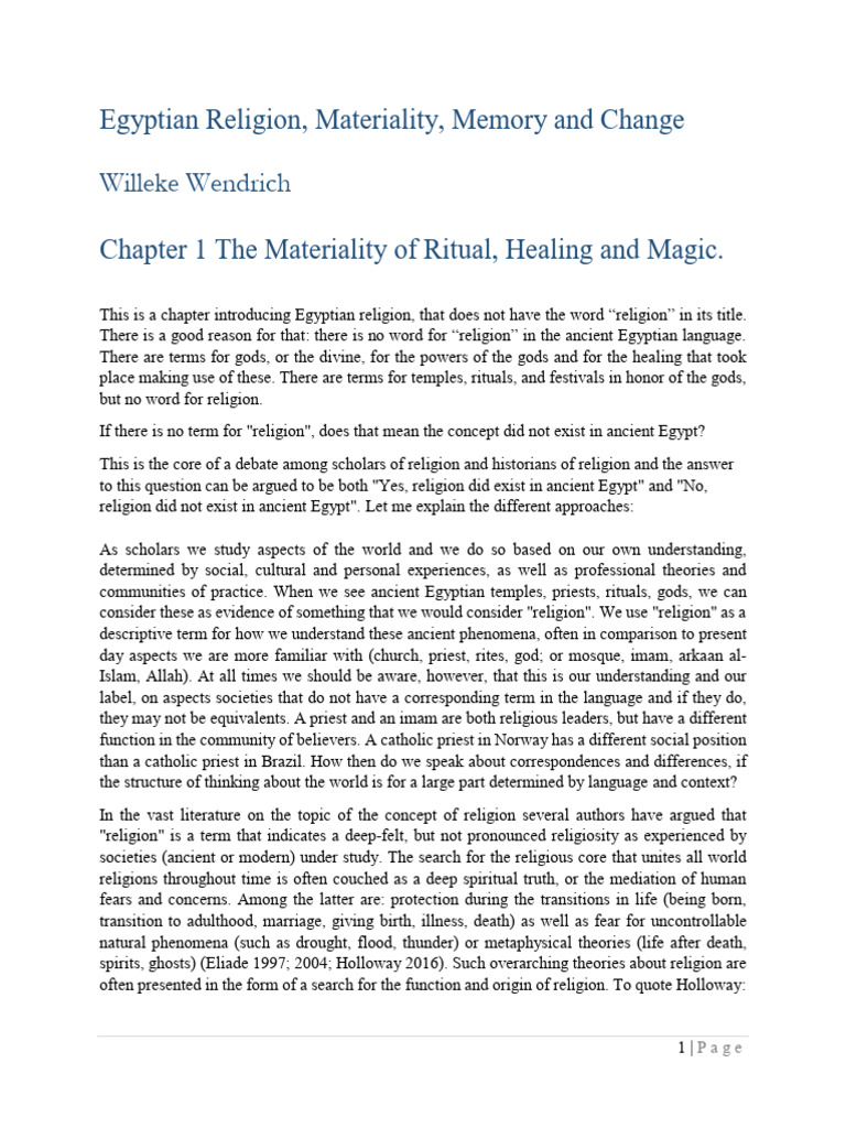 Wendrich Chapter 1 - Materiality | PDF | Age Of Enlightenment | Deities
