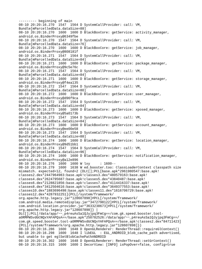 Com - Gk.speed - Booster.tool Logcat | PDF | Text File | Java (Programming Language)