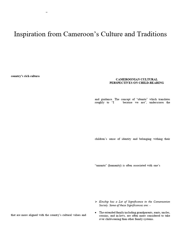 Rethinking Orphanages: Drawing Inspiration From Cameroon's Culture and ...