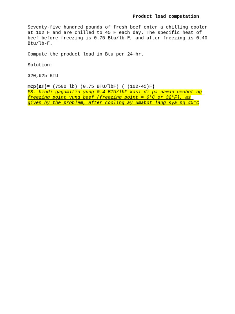 Product Load Computation | PDF