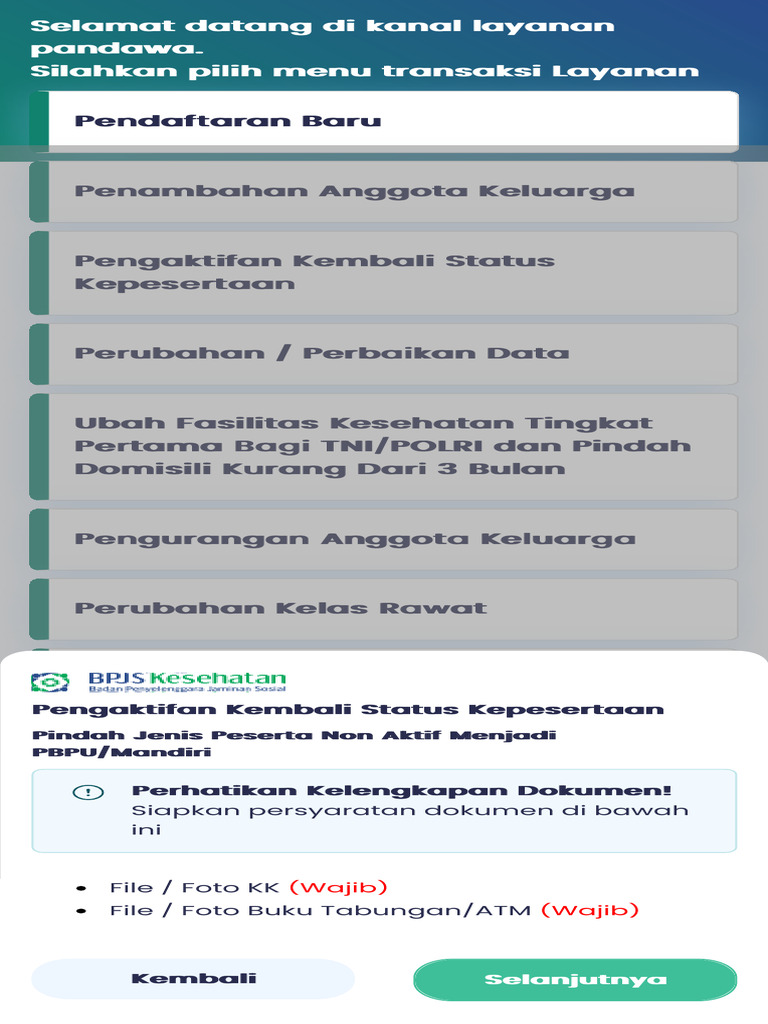 BPJS KESEHATAN E-FORM | PDF