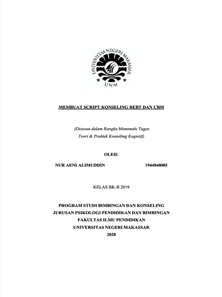 PDF Nur Aeni Alimuddin Membuat Script Konseling Rebt Dan CBM - Compress | PDF | Home & Garden
