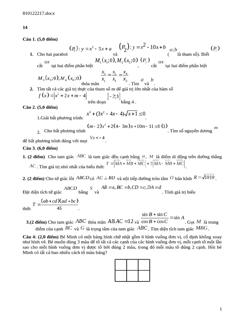 #14LTK HSG10 Toán 02 | PDF