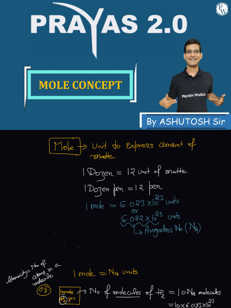 Mole Concept 01 - Class Notes | PDF