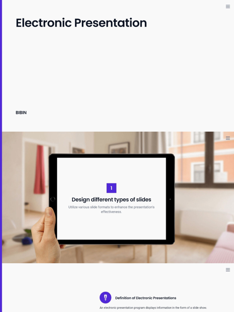 Electronic Presentation | PDF