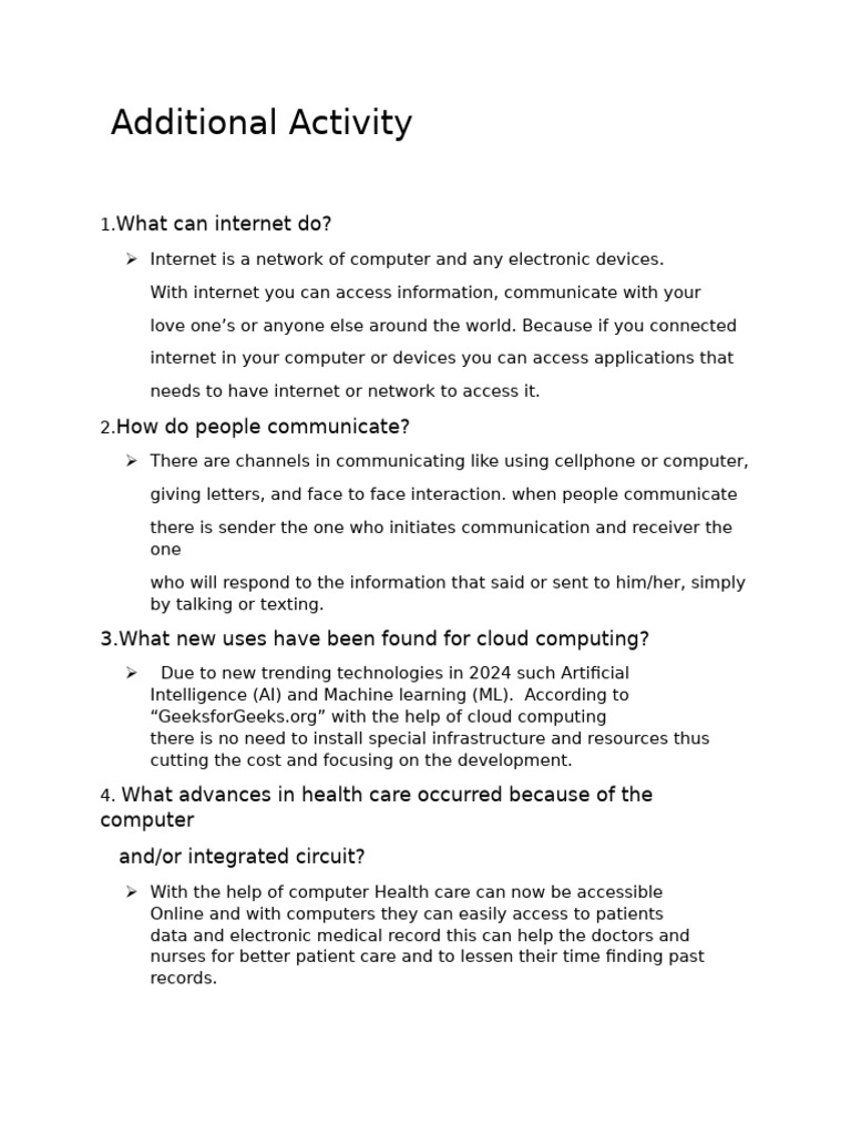 Additional Activity | PDF