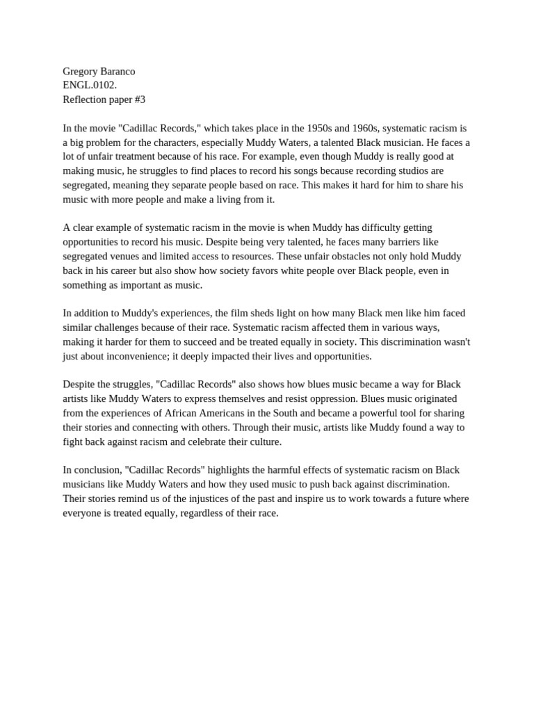 Reflection Paper #3 | PDF