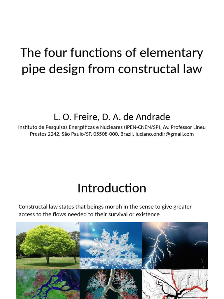 The Four Functions of Elementary Pipe Design From Constructal Law-Rev1 ...