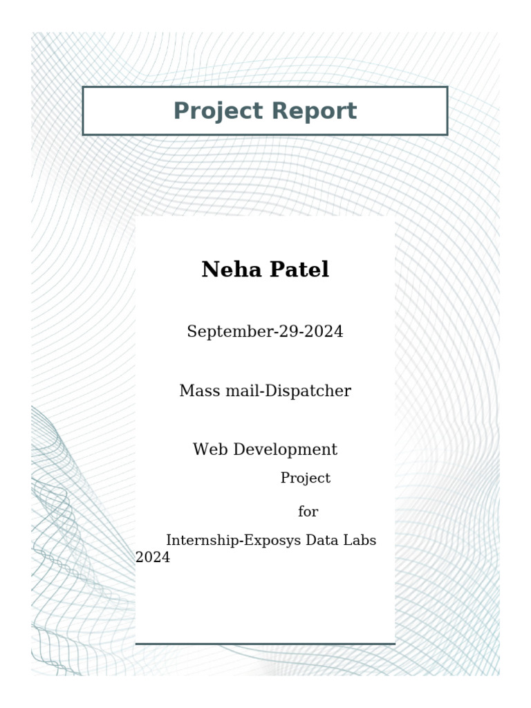 Project Report | PDF | Php | Application Software