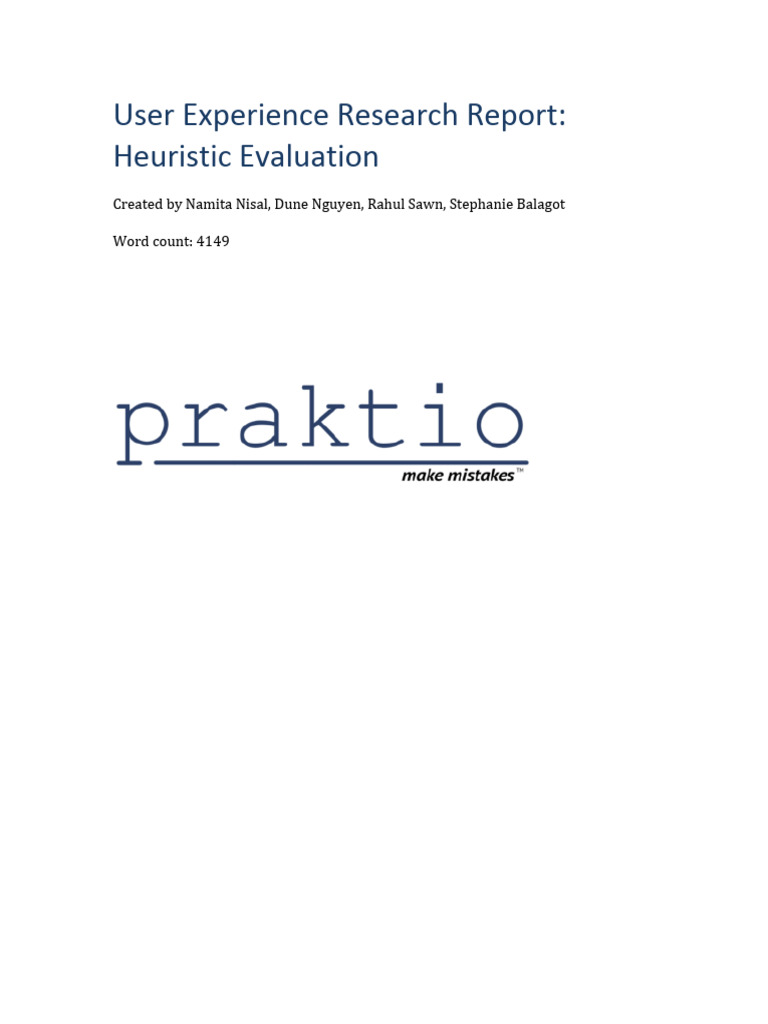 Heuristic Evaluation - Report | PDF | Usability | Video