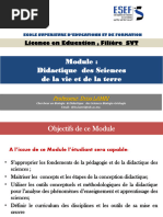 Cours Didactique APPLIQUEE SVT Kenitra | PDF | Enseignement | Pédagogie