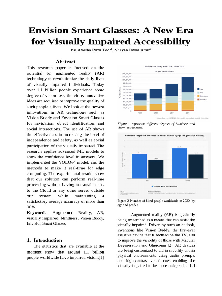 Augmented Reality A New Era For Visually Impaired | PDF | Augmented Reality | Visual Impairment