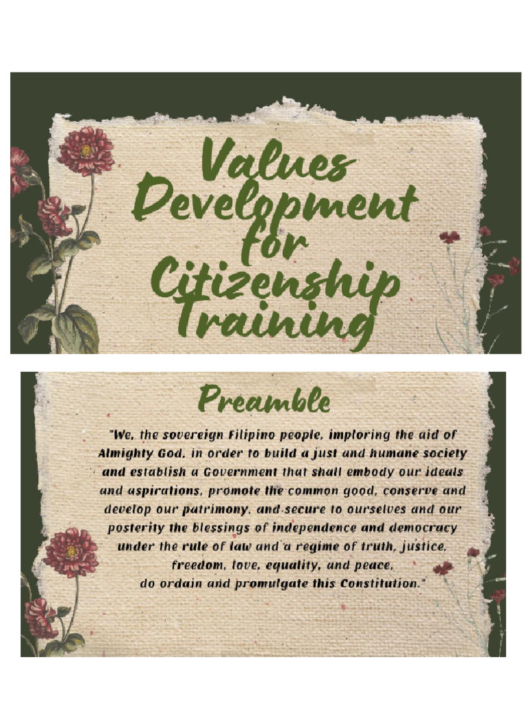 Values, Bill of Rights, Nationalism and Patriotism | PDF