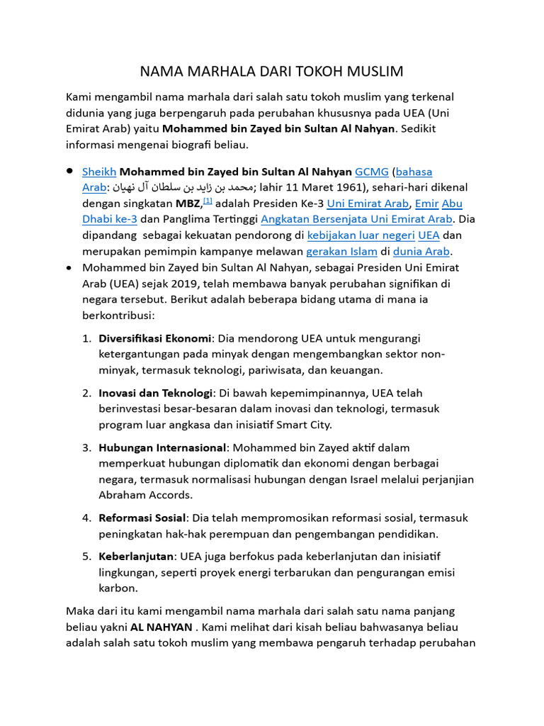 NAMA MARHALA DARI TOKOH MUSLIM | PDF