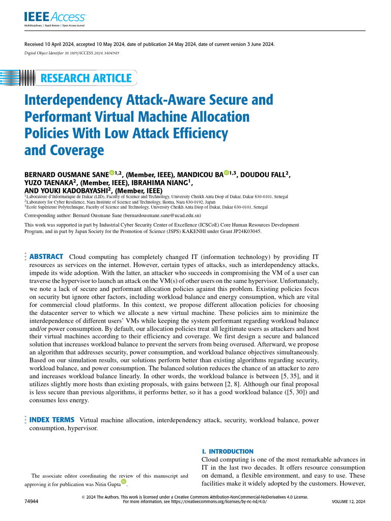 Interdependency Attack-Aware Secure and Performant Virtual Machine Allocation Policies With Low ...