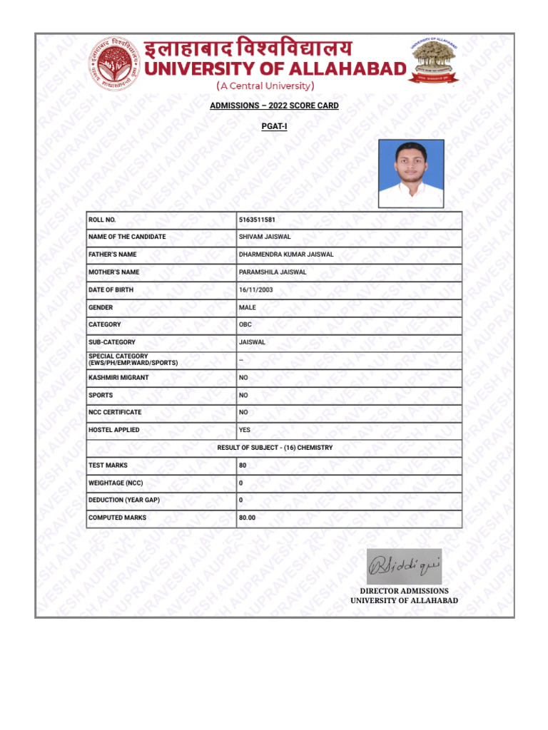 Shivam Result | PDF