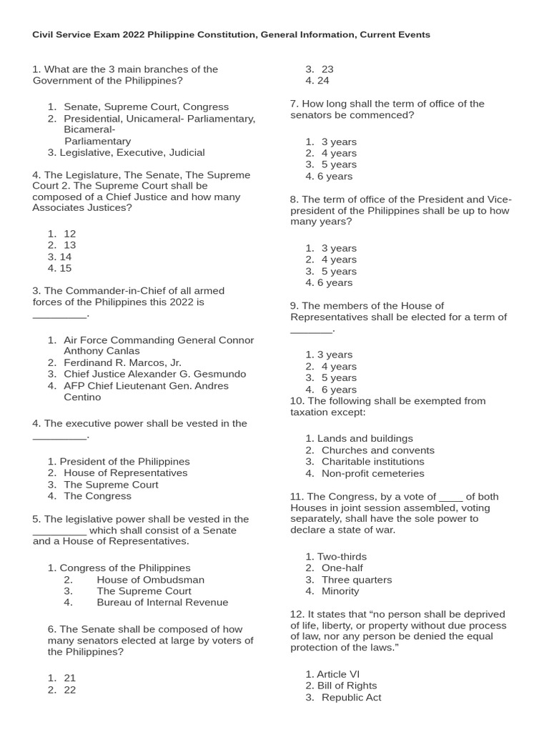 2022 Philippine Constitution, General Information, Current Events | PDF ...