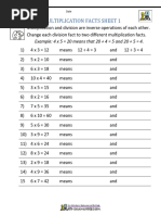 Multiplication and Division Crossword Puzzle Worksheet | PDF