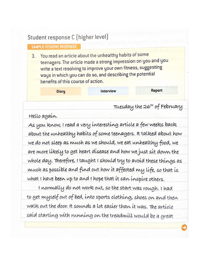 Diary - Example IB Prepared | PDF