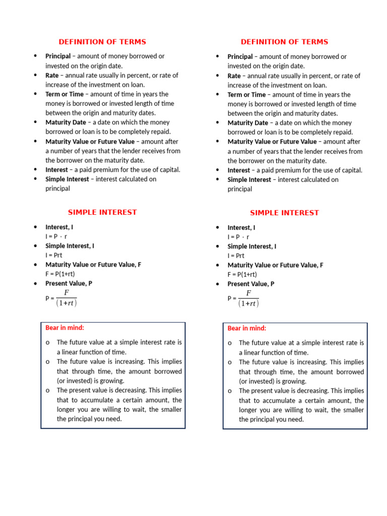 Simple Interest | PDF | Interest | Debt