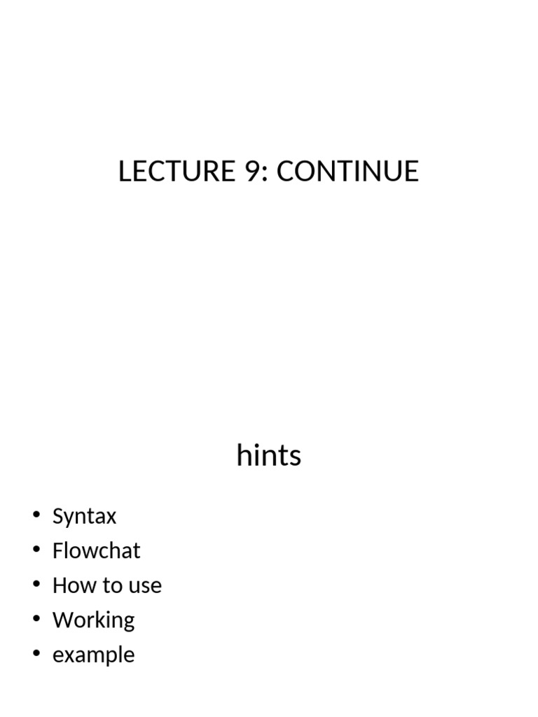 Understanding the Continue Statement in C | PDF | Control Flow | Computer Science