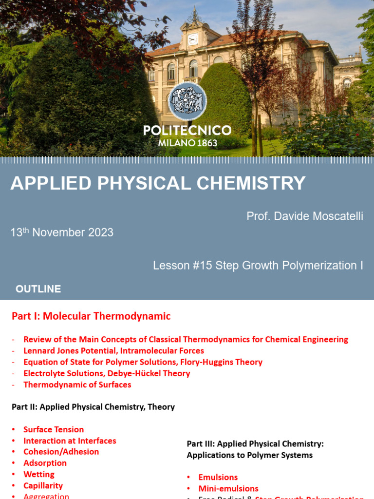 Step Growth Polymerization Overview | PDF | Polymerization | Physical Sciences