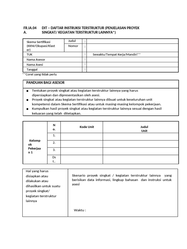a.FR - IA.04A. Penjelasan Singkat Proyek | PDF
