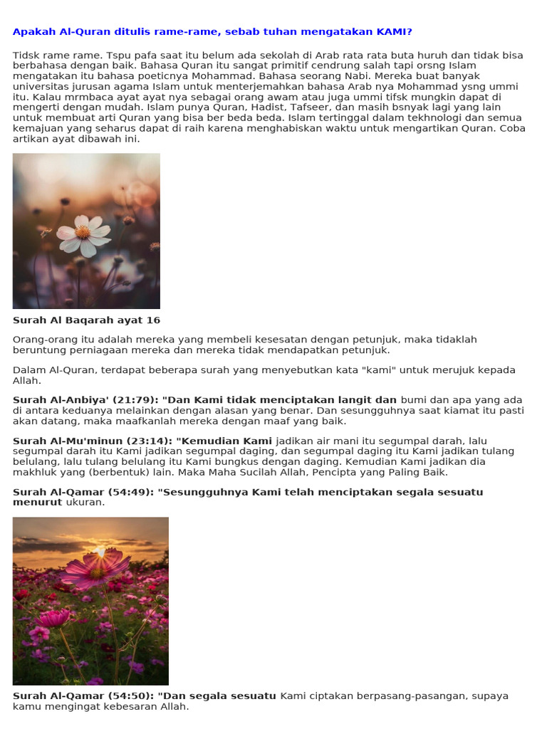 Apakah AlQuran Ditulis Rame Rame | PDF | Agama & Spiritualitas
