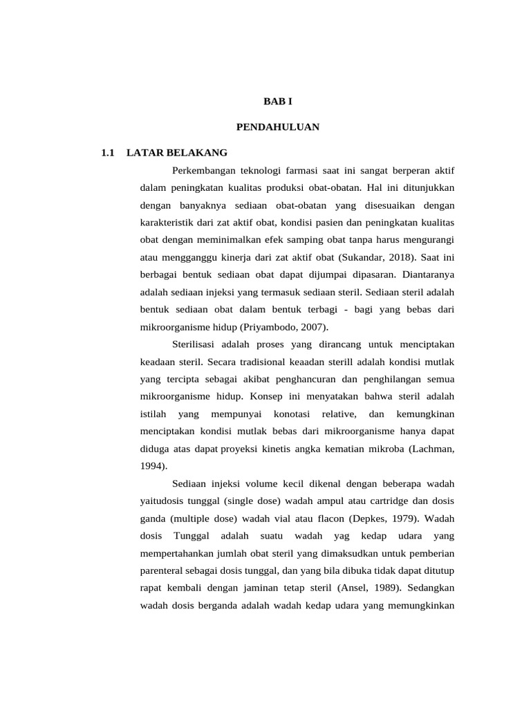 Laporan Awal Injeksi Vial | PDF