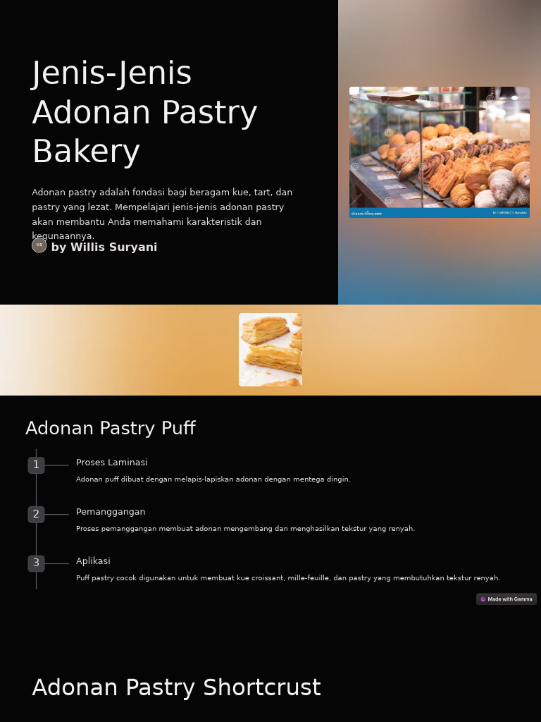 Jenis Jenis Adonan Pastry Bakery | PDF | Memasak, Makanan, & Anggur