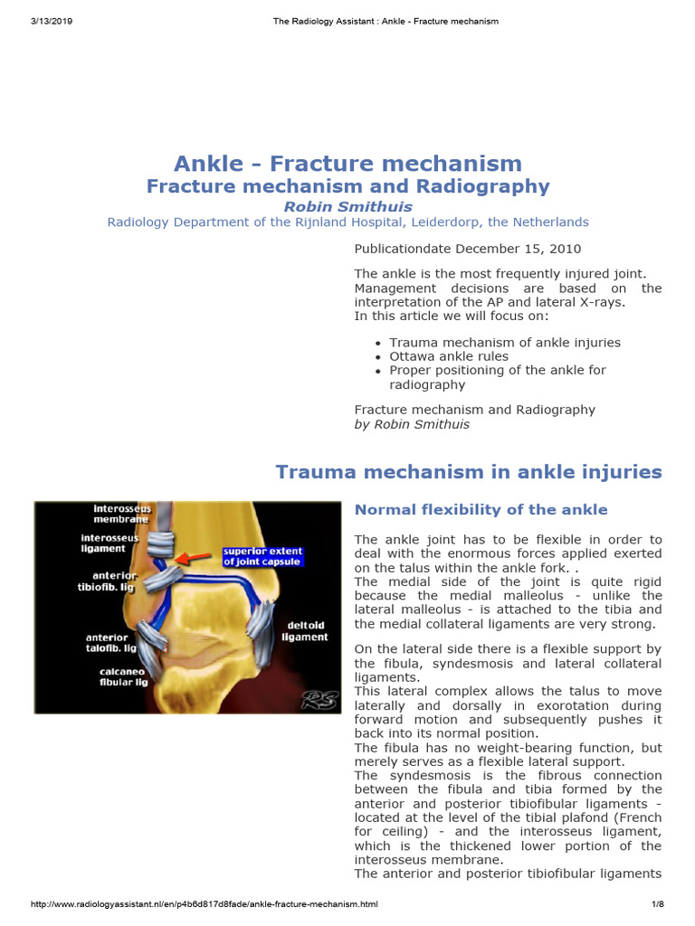 The Radiology Assistant - Ankle - Fracture Mechanism | PDF | Ankle | Foot