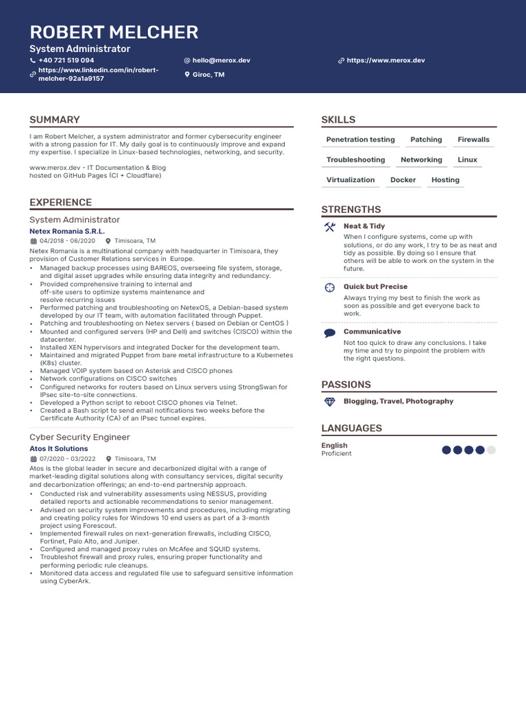Robertmelcher Cv | PDF | Computer Security | Security