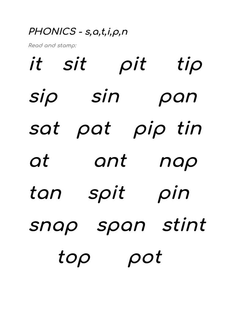 Phonics Stamp SATIPN | PDF