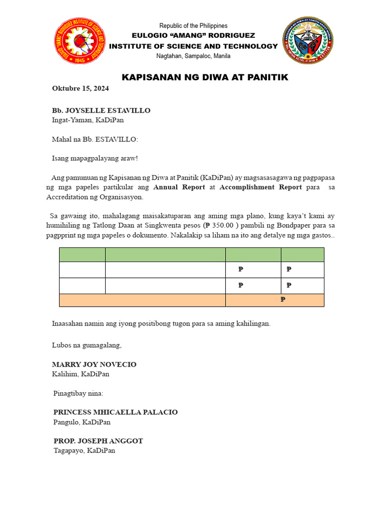 Liham para Sa Bondpaper | PDF