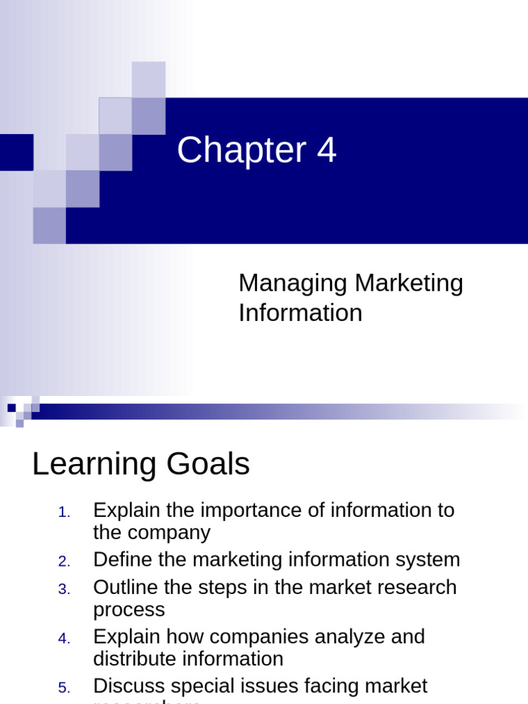 CH04 - Managing Marketing Information | PDF | Sampling (Statistics) | Customer Relationship ...