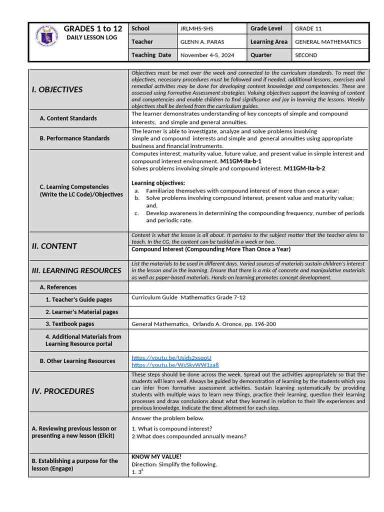 Q2 - Week 3 - GenMath DLP | PDF