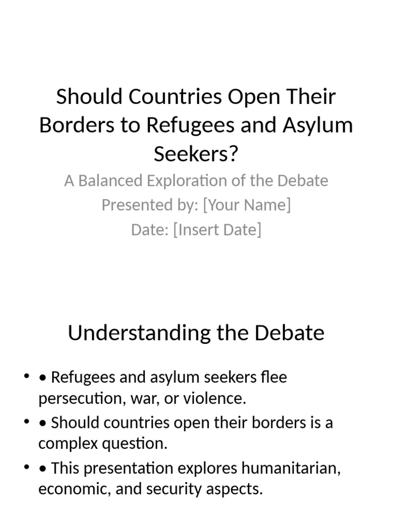 Opening Borders: Refugee Debate Insights | PDF | Refugee | Right Of Asylum